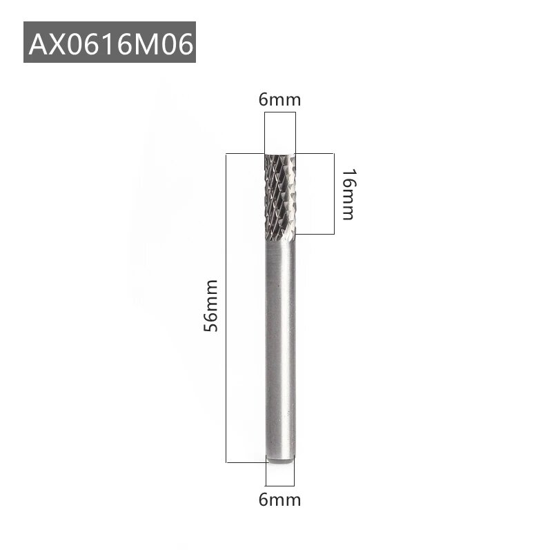 Роторный напильник 6x16x55мм, AX0616M06