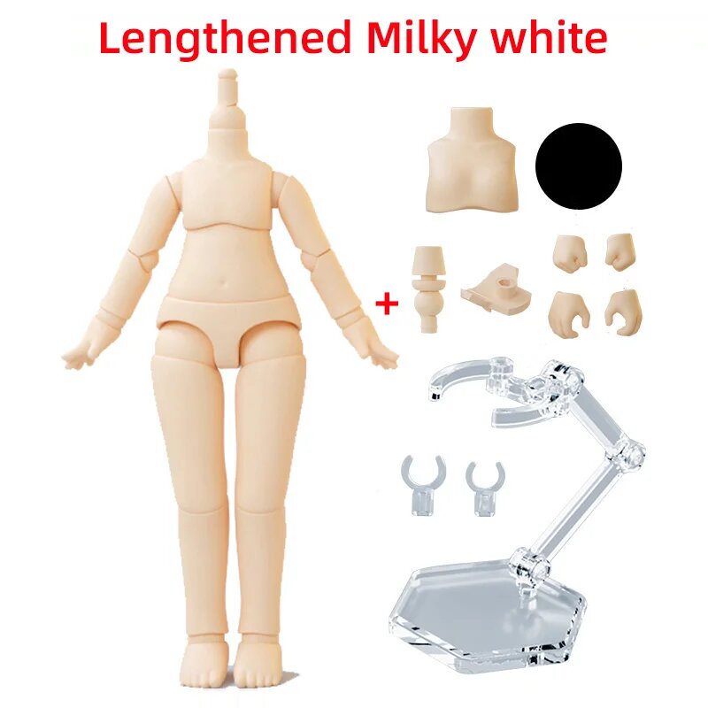 YMY кукольные тела 9.6 см и 11 см, белые, для кукол OB11 lengthen Milky white