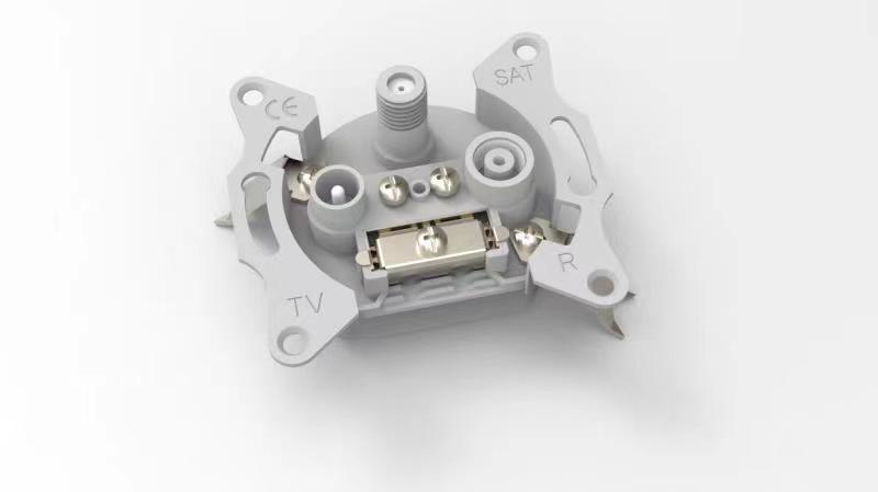 Механизм розетки TV+FM+SAT без накладки, оконечная
