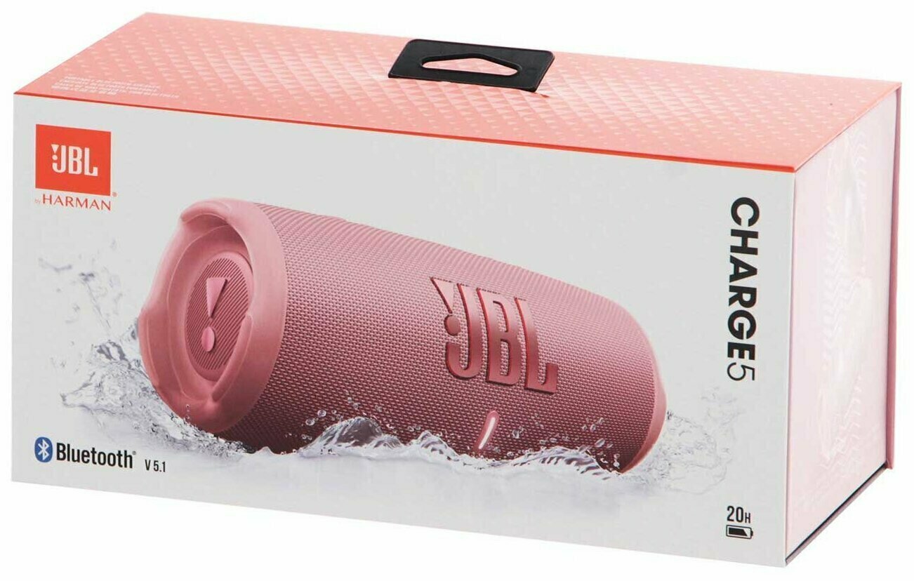 Портативная акустика JBL Charge 5 розовый