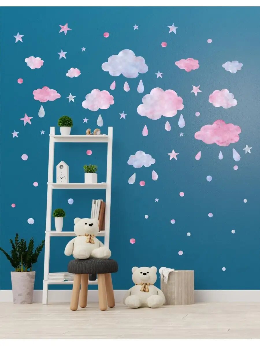 Набор интерьерных наклеек Облака