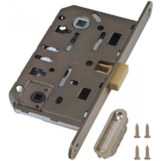 Защелка Agb сантехническая WC с ответной планкой Minima старая бронза