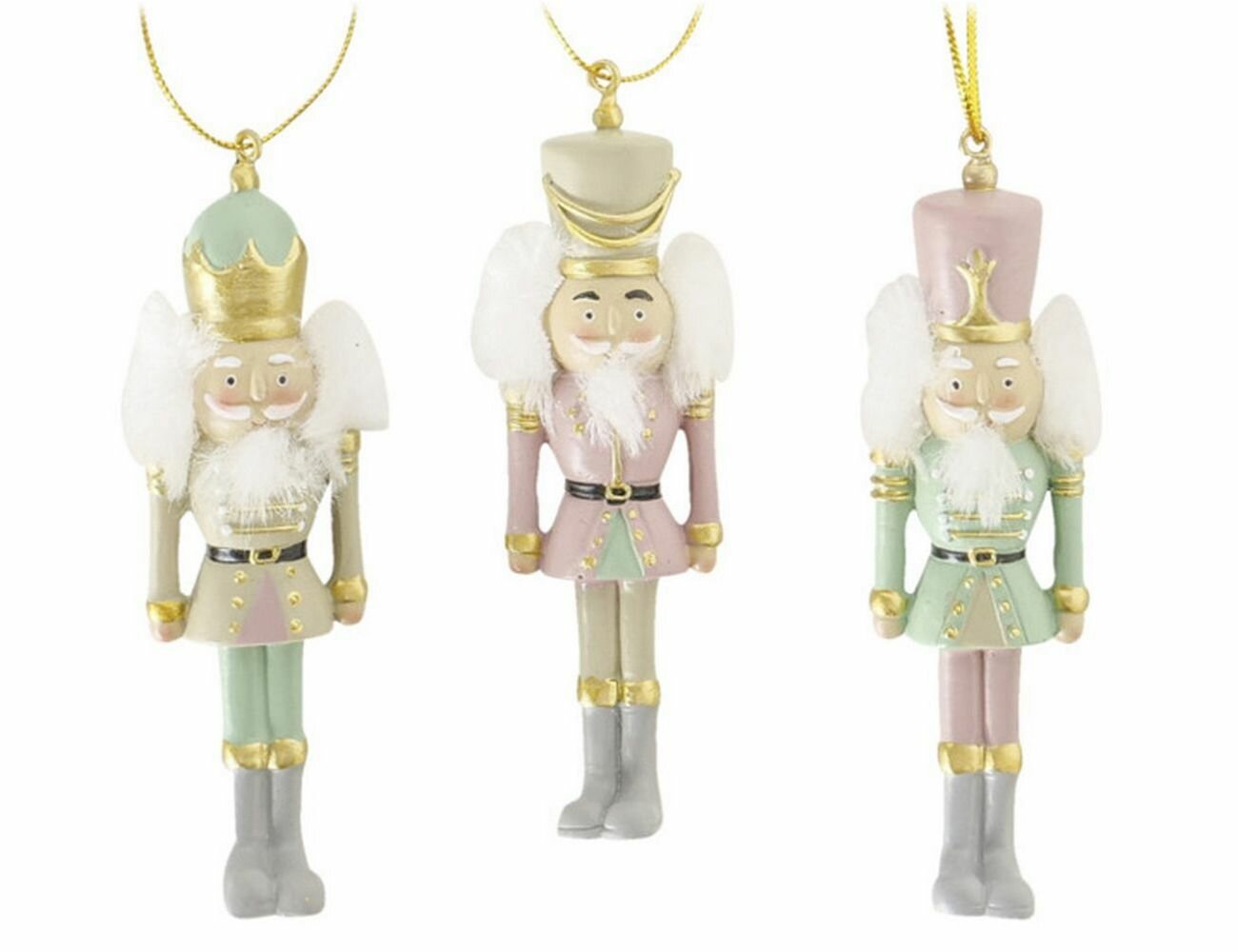 Набор елочных игрушек, полистоун, 10 см, 3 шт, Boltze