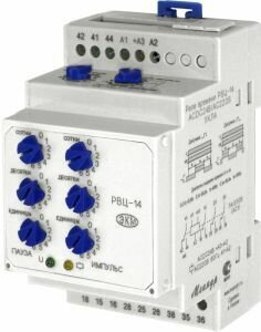 Циклическое реле времени - РВЦ-14 АС/DC24-240В - меандр белый пластик