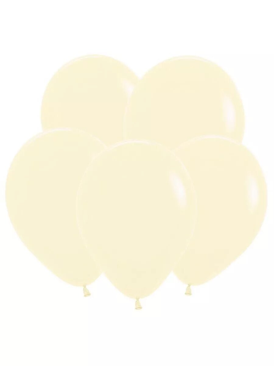 Нежно-желтый, Пастель Матовый (Макаронс) / Yellow, латексный шар (5"/12,5 см ) 100 шт. / SEMPERTEX, Колумбия
