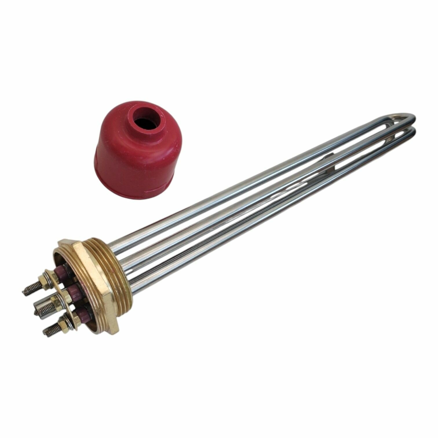 Блок тэнов RDT, 9000W (3000х3), нерж, G1 1/2", L305мм, 220/380V