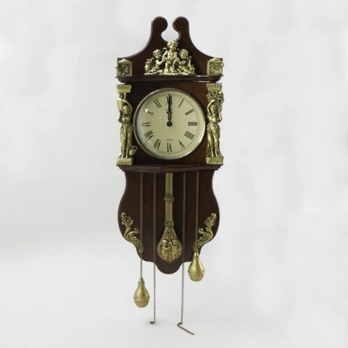 Часы Helios Line настенные классические с маятником и гирями Деметра