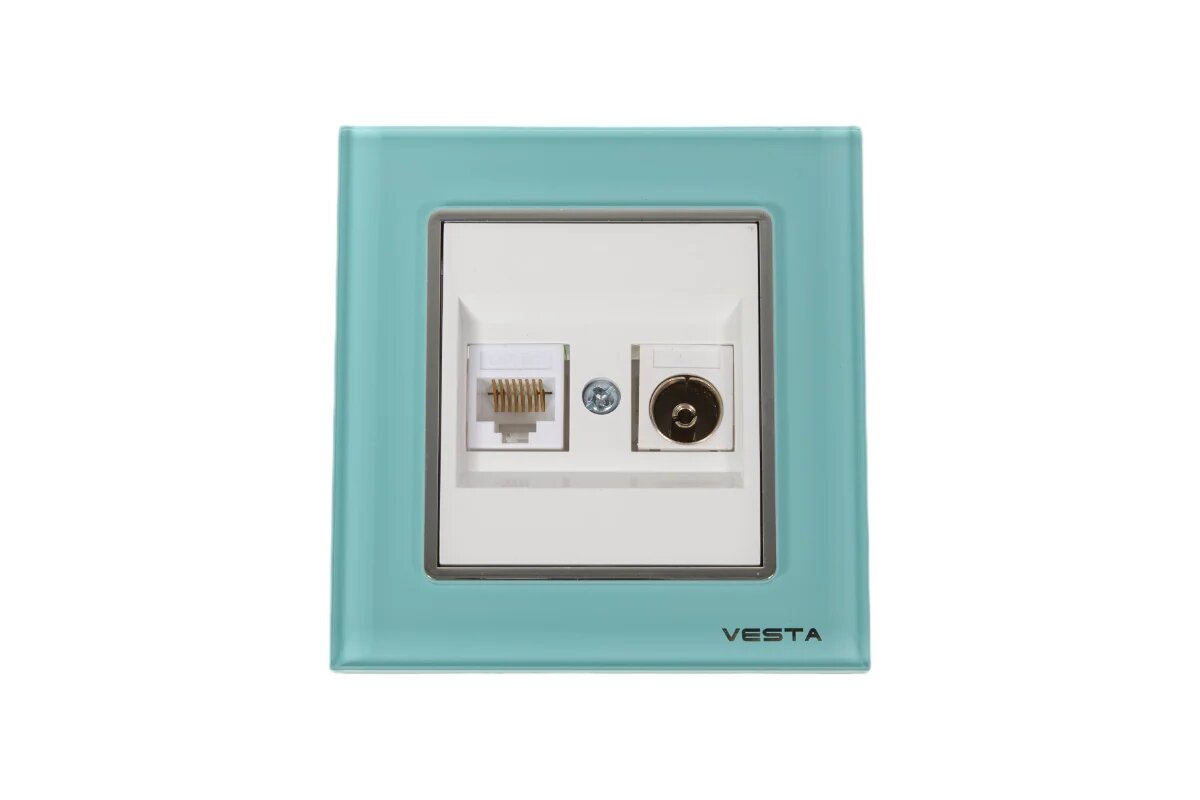 Vesta-Electric Exclusive Blue розетка для сетевого LAN и TV FRZTV010002BLU для дома