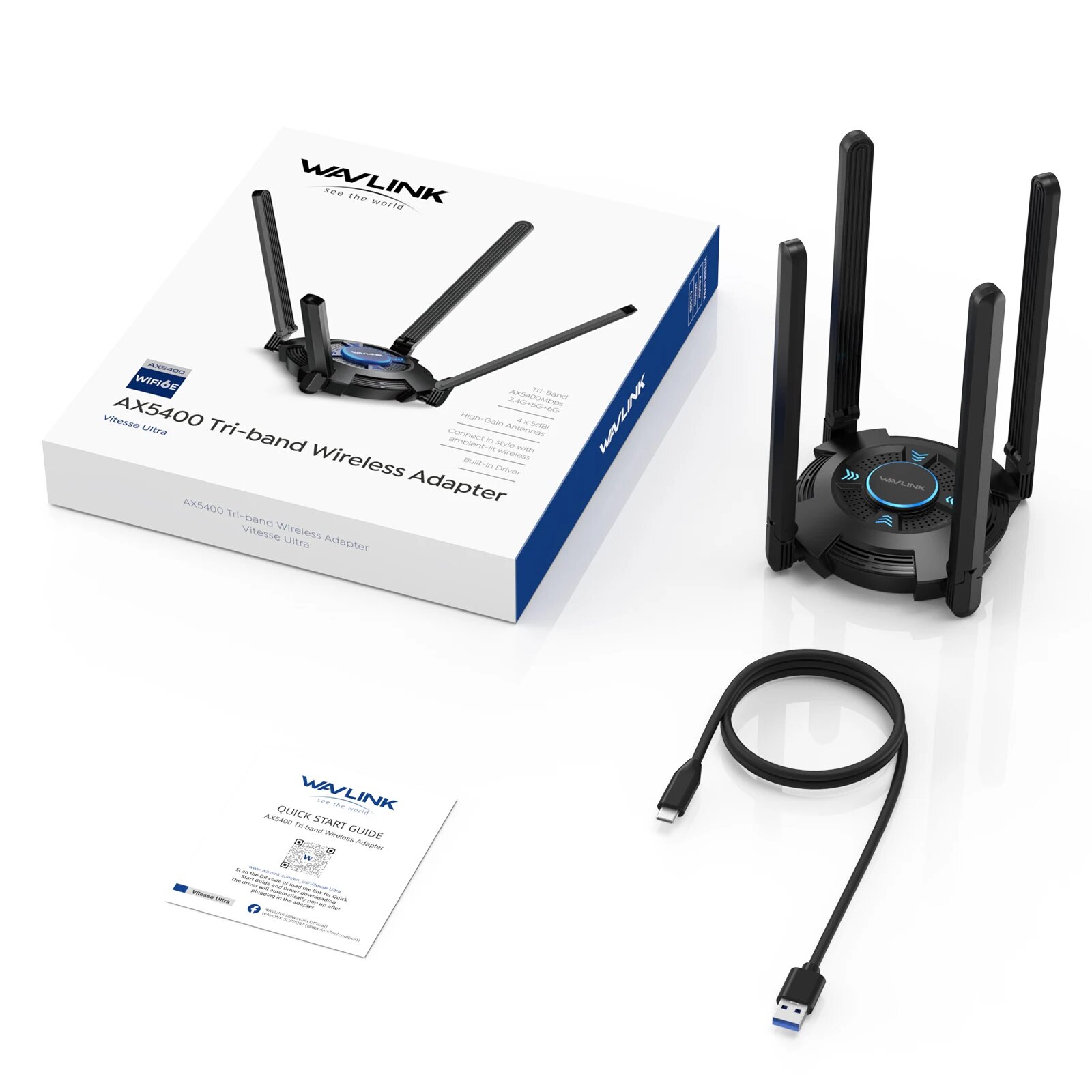 WAVLINK USB Wi-Fi адаптер AX5400