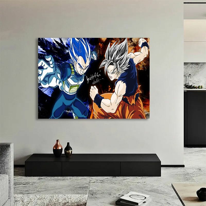 Постеры аниме, Гоку, картина аниме, детскую комнату, 40х60 см.