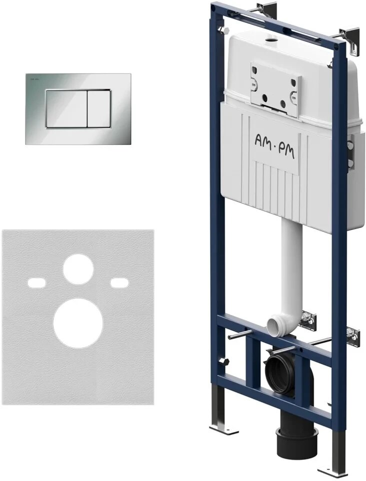 Инсталляция для унитаза Am.Pm MasterFit Pro C S I012710.0251 с кнопкой смыва, хром