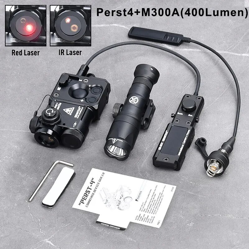 WADSN Zenitc Perst 4 Лазерный Фонарик M300A Red Laser WDM300 BK