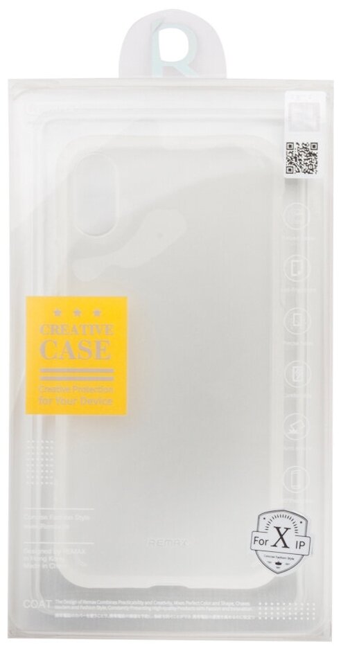 Чехол для телефона Apple iPhone X Remax Crystal Series Case пластик, прозрачный