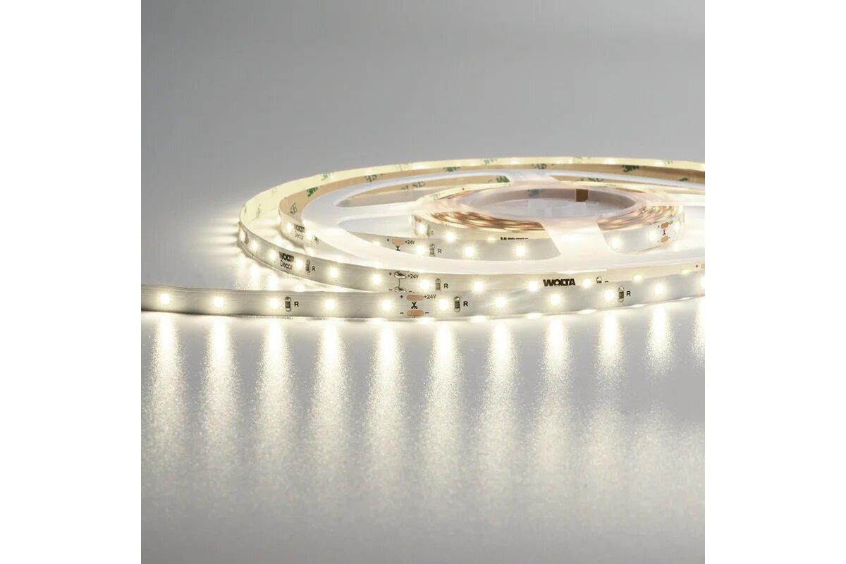Wolta Светодиодная лента SMD2835 6Вт 4000К 24В IP20 60led/m WLS2835-6W/4000/24H60-01