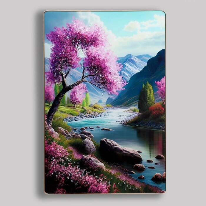 Картина акрил "Сакура летнее утро" 60х39,5 см 10701163