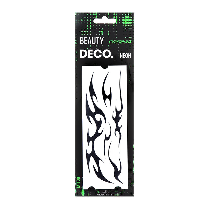 Набор переводных татуировок для тела DECO. CYBERPUNK by Miami tattoos (neon)