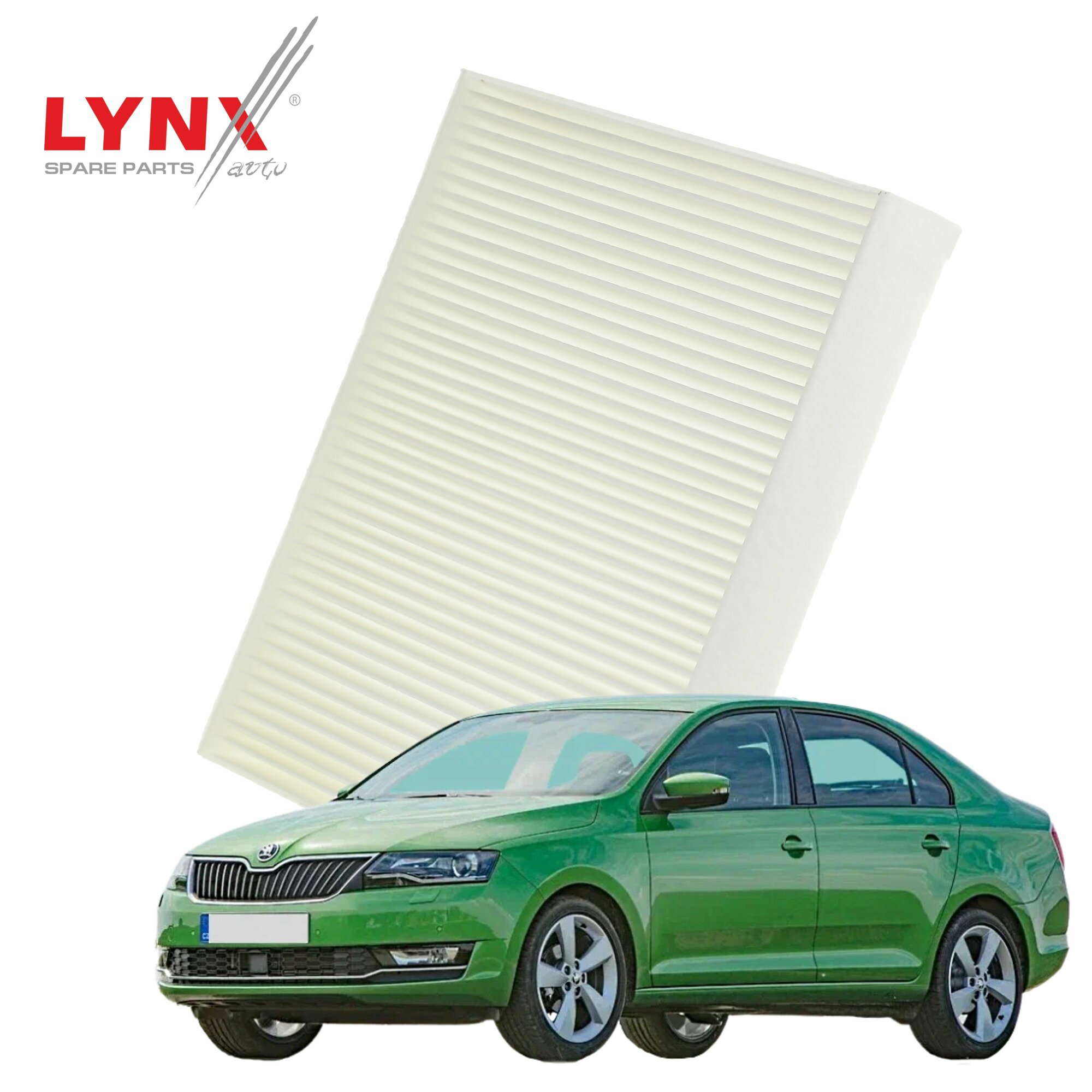 Фильтр салонный Skoda Rapid (1) / Шкода Рапид 2012 2013 2014 2015 2016 2017 2018 2019 2020 / 1шт LYNXauto