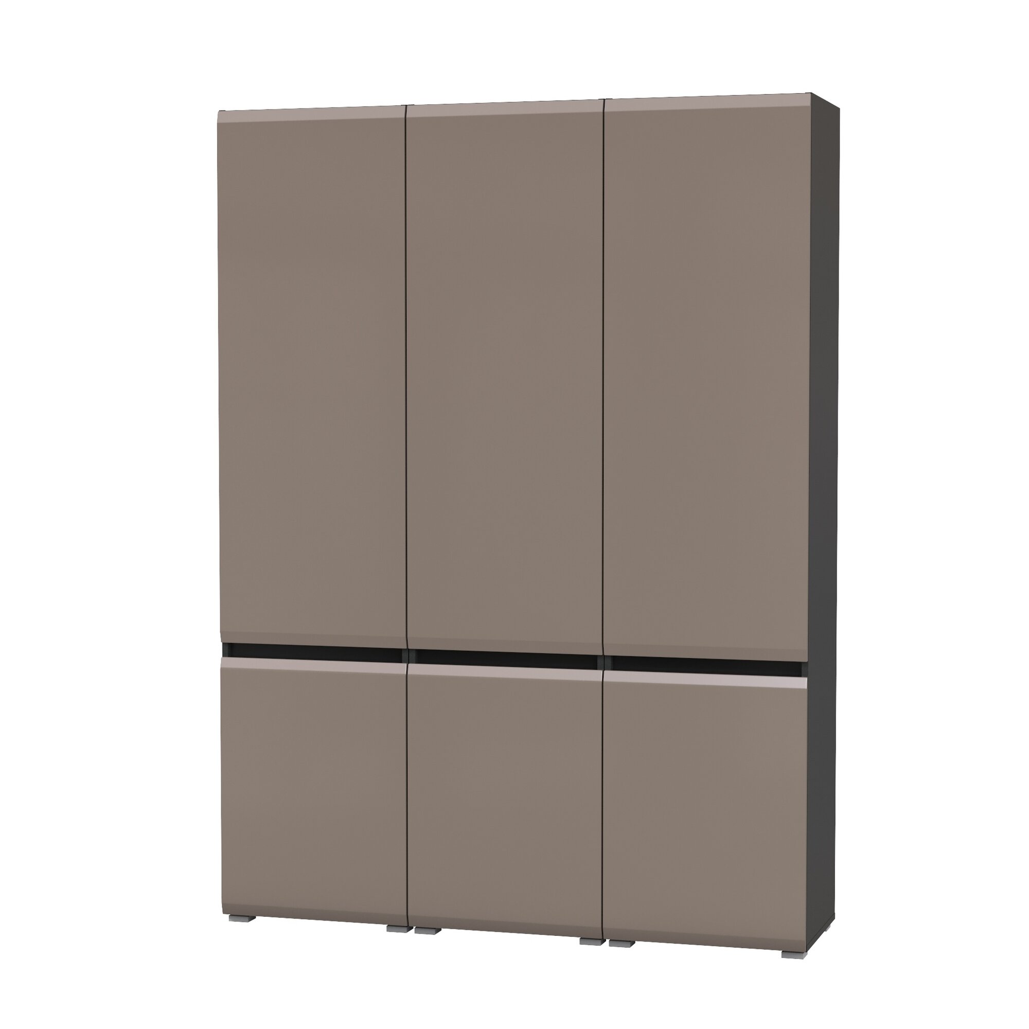 Комплект из трёх шкафов Моби Сидней 13.200, цвет антрацит/веллюто капучино, 150х41,3х205,2 см.