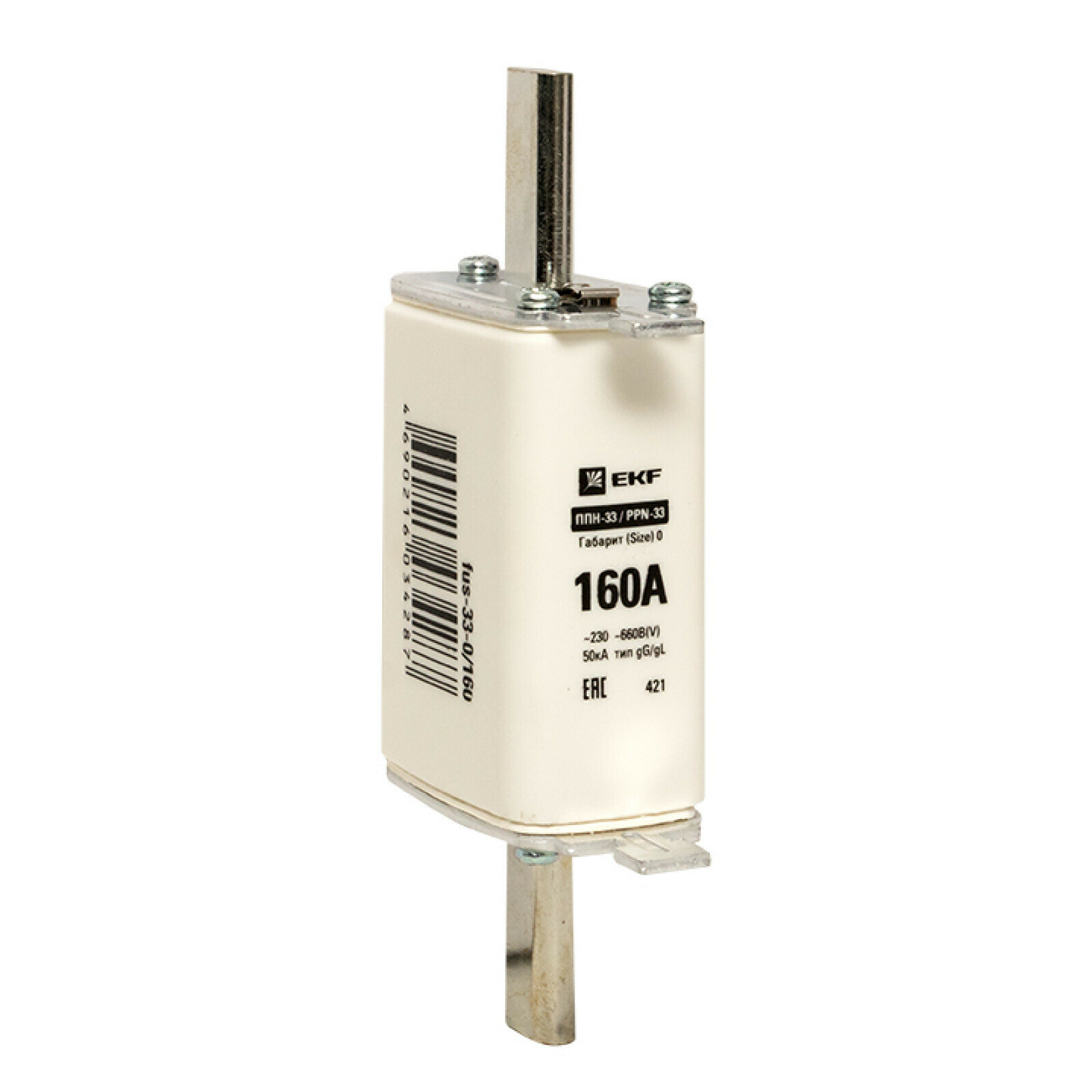 Плавкая вставка EKF ППН-33, 160/160A, керамический корпус, 1 шт