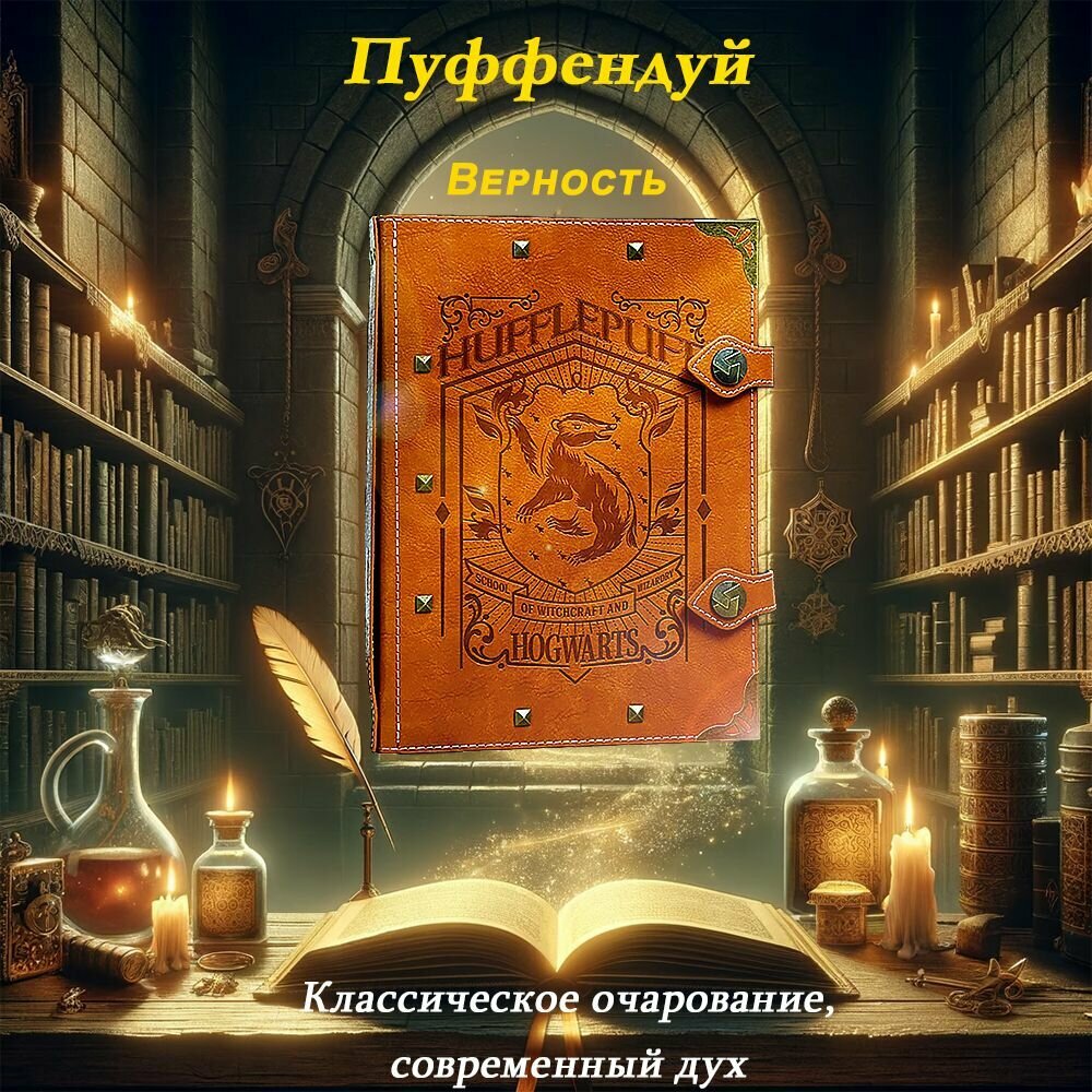 Блокнот А5 "Вдохновение Гарри Поттер" - Пуффендуй тематика, 58 листов