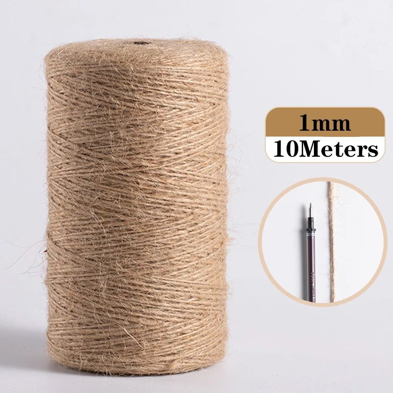 Джутовый шнур 1 мм, 10 метров, Jute Rope