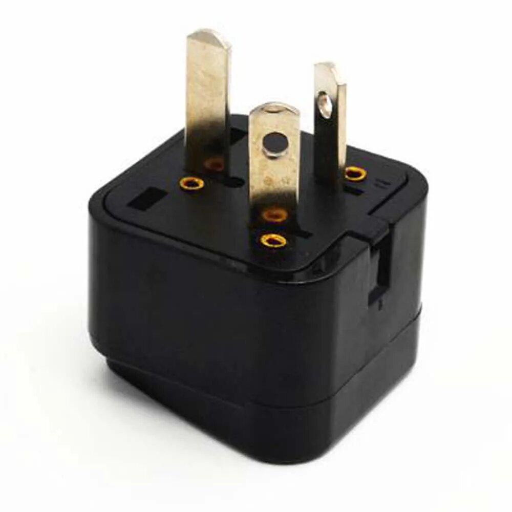 Универсальный переходник Type-D для Австралии, Новой Зеландии, Аргентины, Турции черный