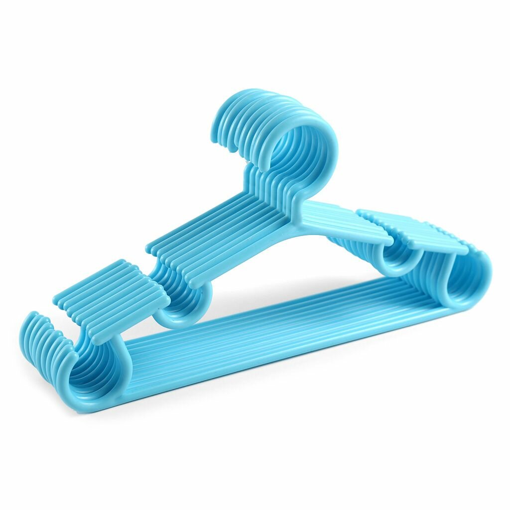 Набор вешалок плечиков, Детские пластиковые вешалки - синие, 10 шт