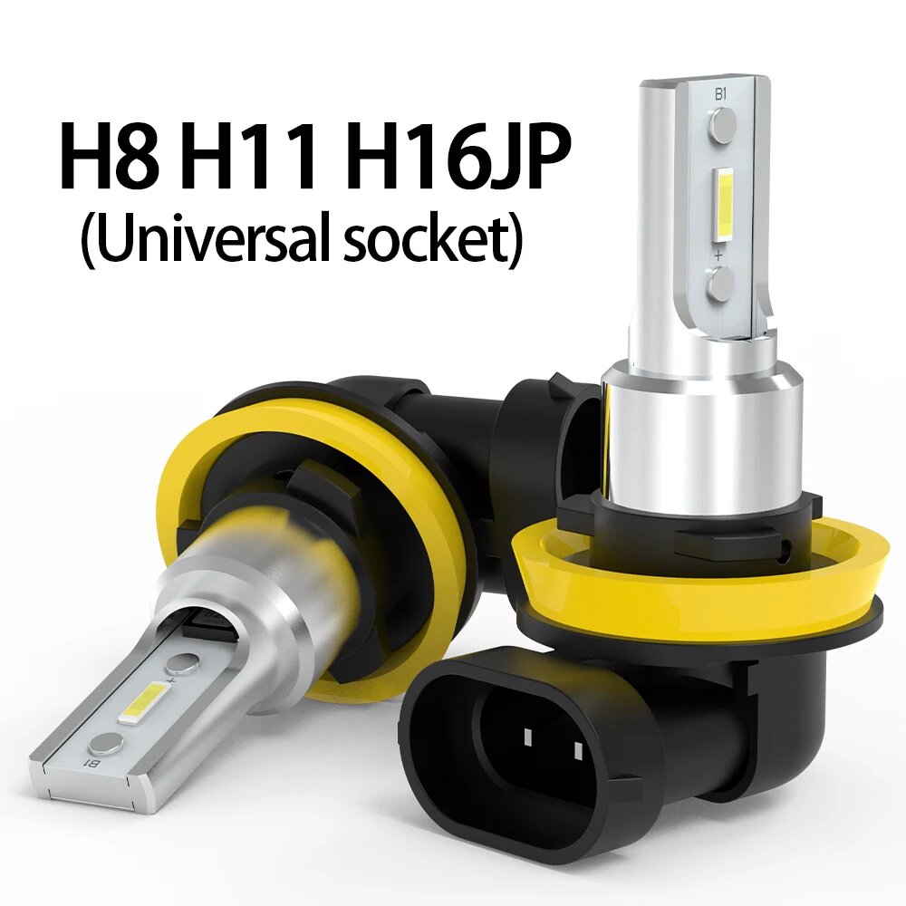 BMTxms Canbus H11 H8 Светодиодные противотуманные фары H10 H16 5202 PSX24W 2504 9006 HB4 9005 HB3 880 881 H27 Светодиодные автомобильные DRL дальнего света Белый Желтый 3000K Золотой, H8 H9 H11 H16JP