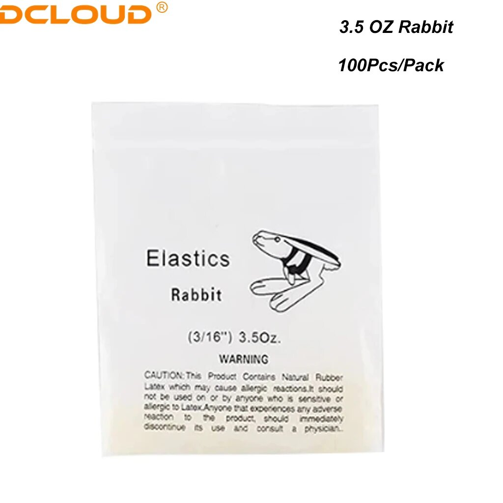 DCLOUD Ортодонтические резинки латексные 2,5/3,5/4,5/5,0/6,5 унции 3.5OZ Rabbit