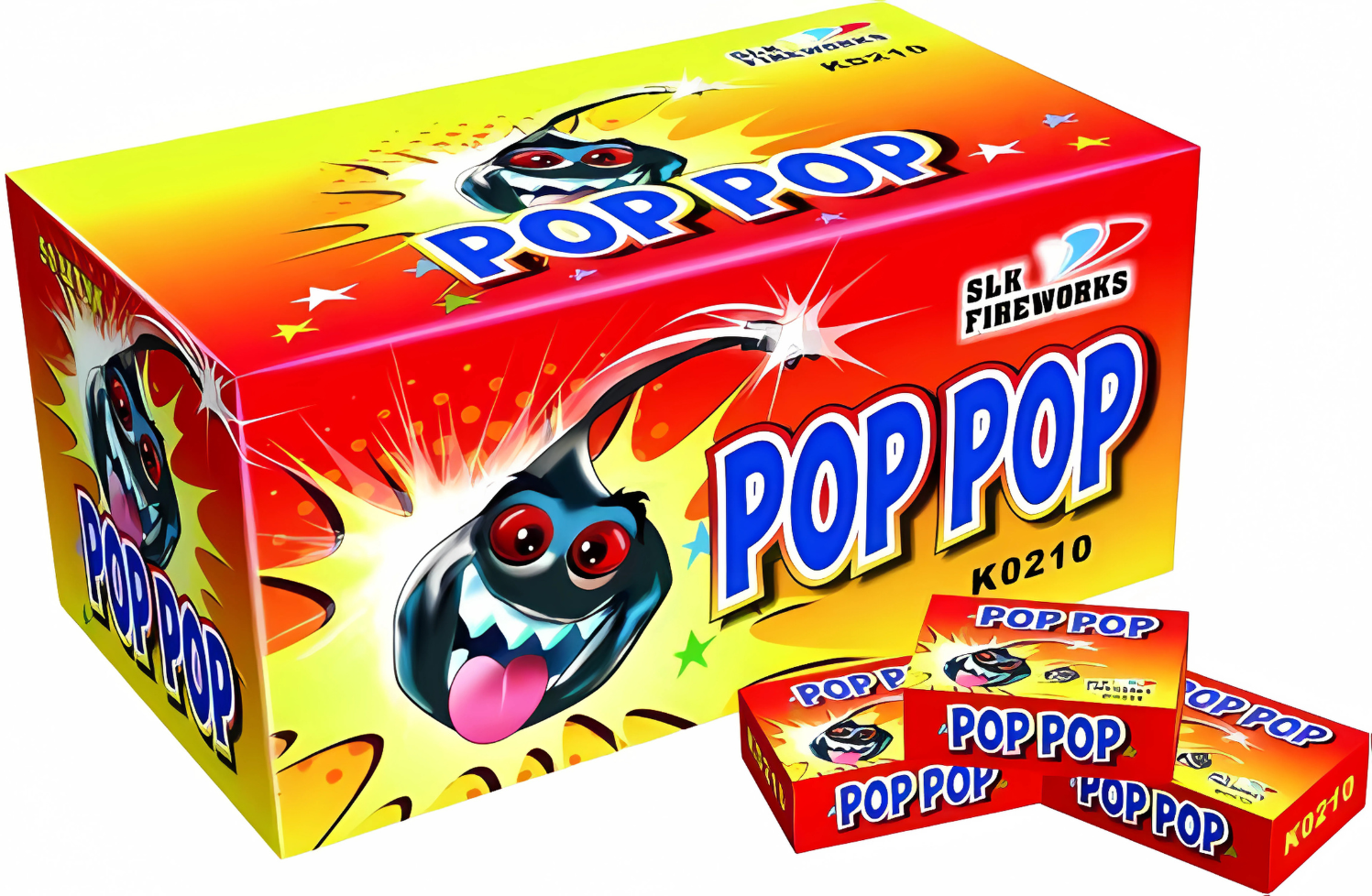 Петарды ударные самохлопающие Pop Pop (50 штук в коробке). Один хлопок.