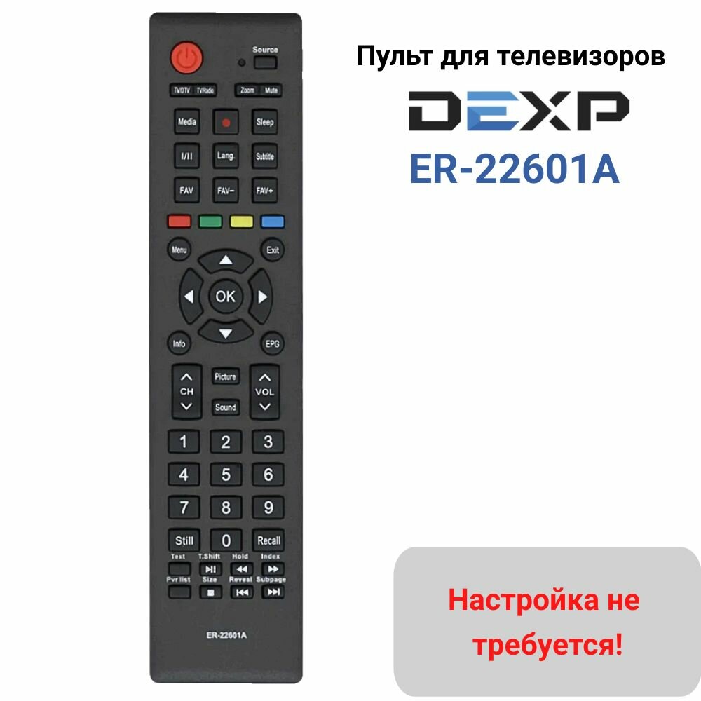 Пульт ER-22601A (F40B7000H) для телевизоров DEXP, SUPRA, Doffler, Hisense