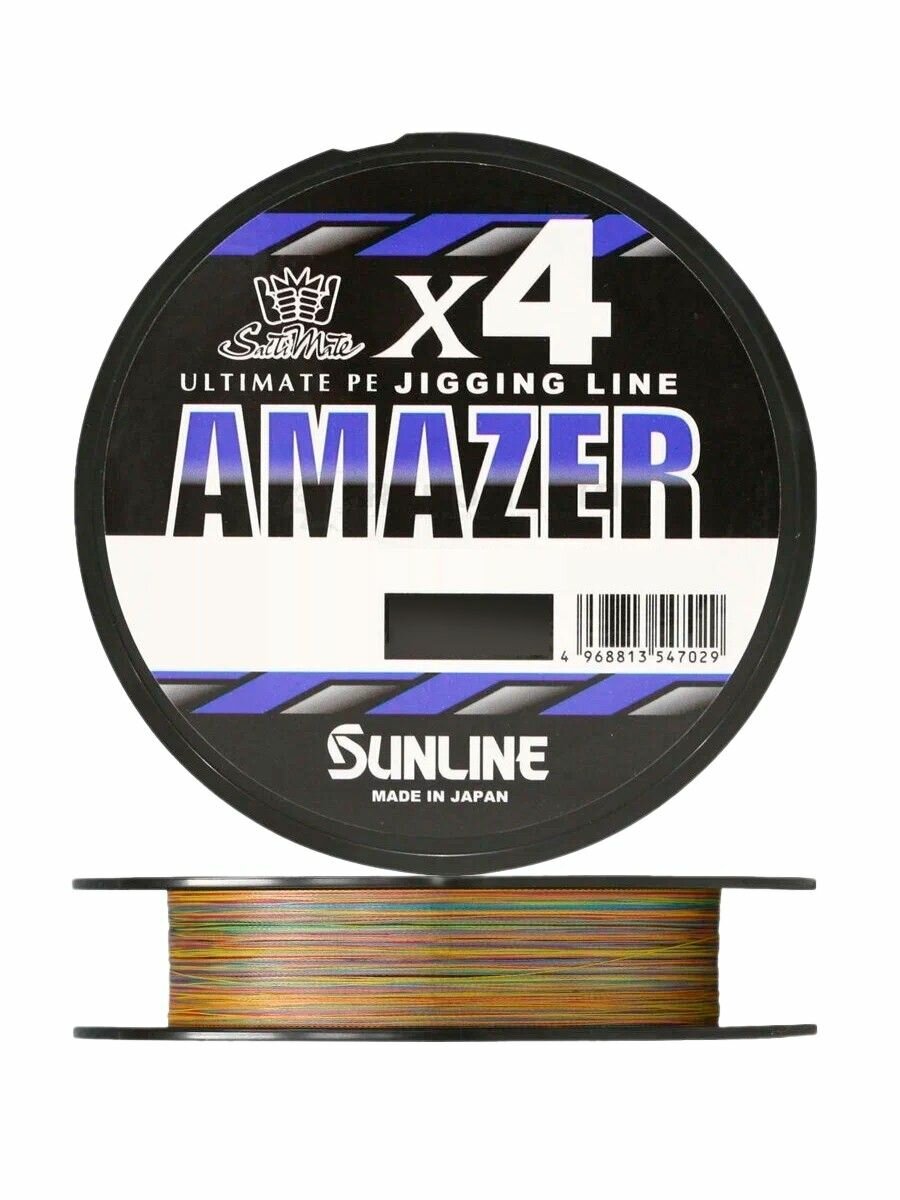 Плетеный шнур для рыбалки SUNLINE AMAZER X4 200m #1/21LB