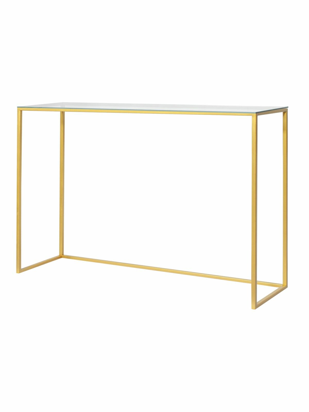 Консольный столик, мебельная консоль VARNA 1400х875х280мм (золото/прозрачное)