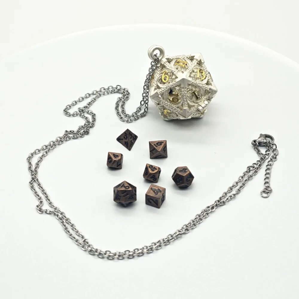Кулон с кубиками D20, Style 4