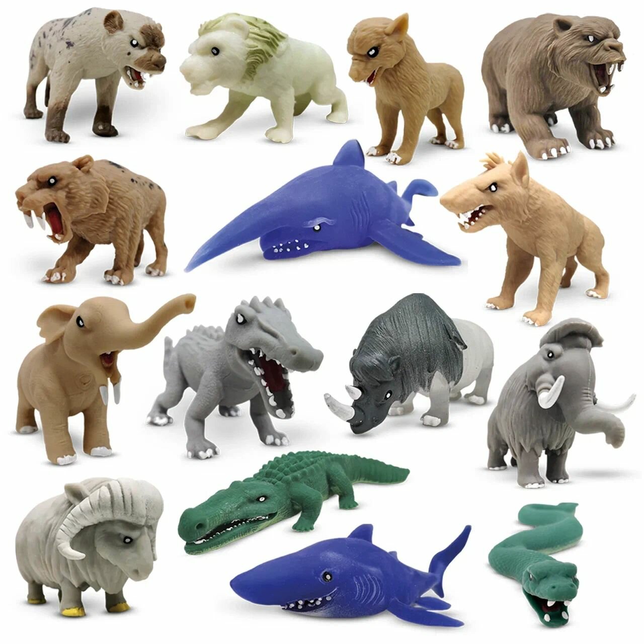 Фигурка-тянучка Sbabam "Доисторические хищники", животные, меняет цвет в горячей воде