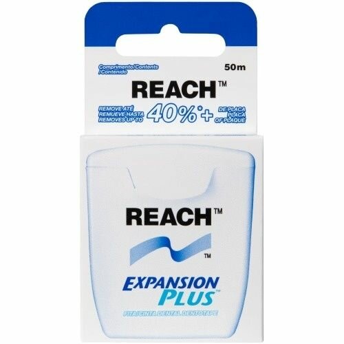 Зубная нить Reach Dentotape, пропитанная воском, 50 м