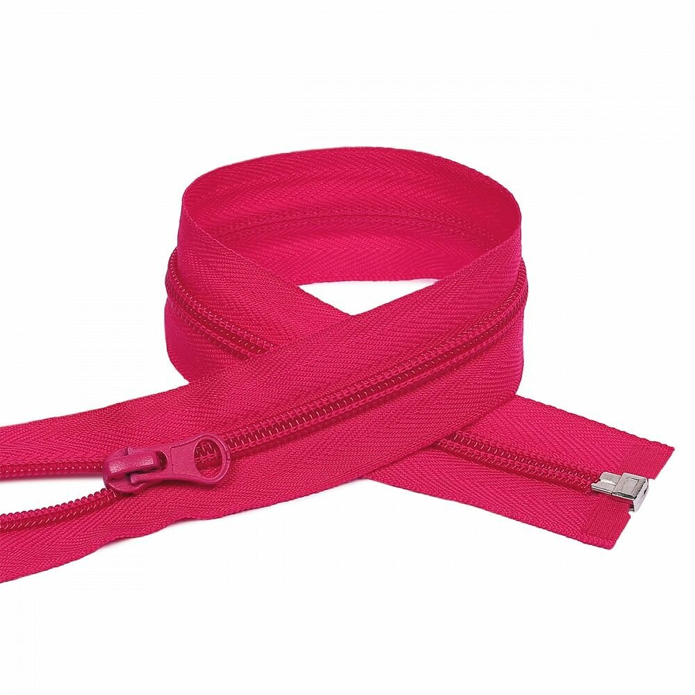 Молния MaxZipper пластмассовая, спираль, 50 см, цвет F145, малиновый, упаковка 50 штук
