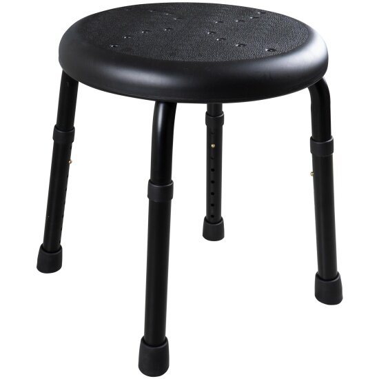 Табурет Ridder для ванной комнаты с регулируемой высотой Go чёрный