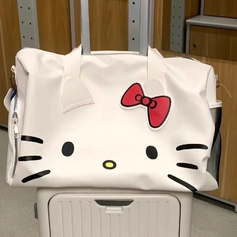 Сумка MINISO Hello Kitty & Kuromi Sanrio белая – стильный аксессуар для фанатов