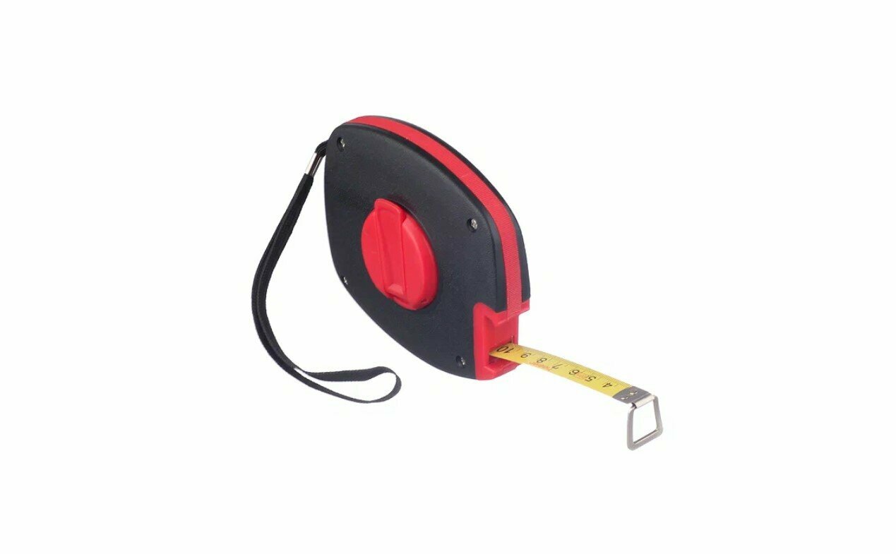 Рулетка Hesler 20 м x 12,5 мм, корпус пластиковый, красно-черный