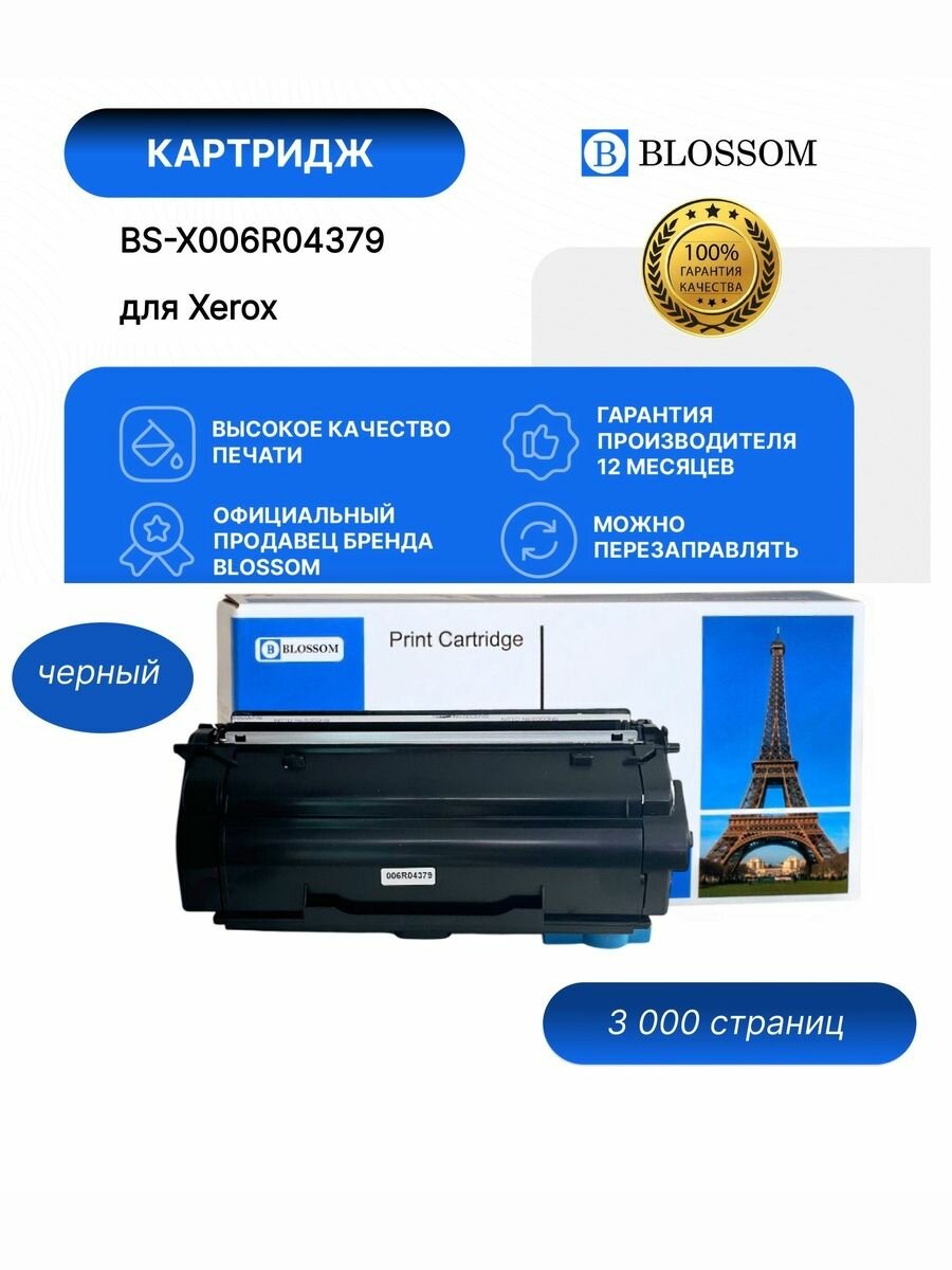 Тонер-картридж Xerox 006R04379 для Versalink B305/B310/B315, Bk, 3K, Blossom