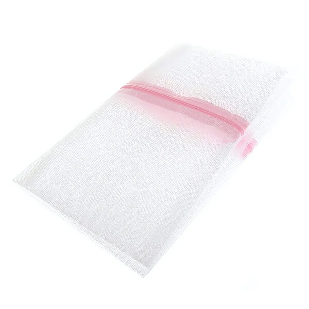 Мешок для стирки, защита деликатного белья, молния, полиэстер, 50х60см, белый, мелкая сетка