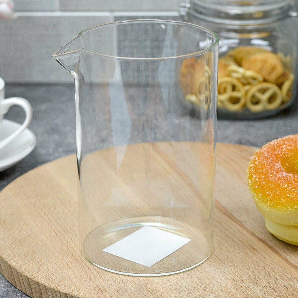 Колба для френч-пресса ATA 800мл стекло, диаметр 9,3см, прочная и легкая