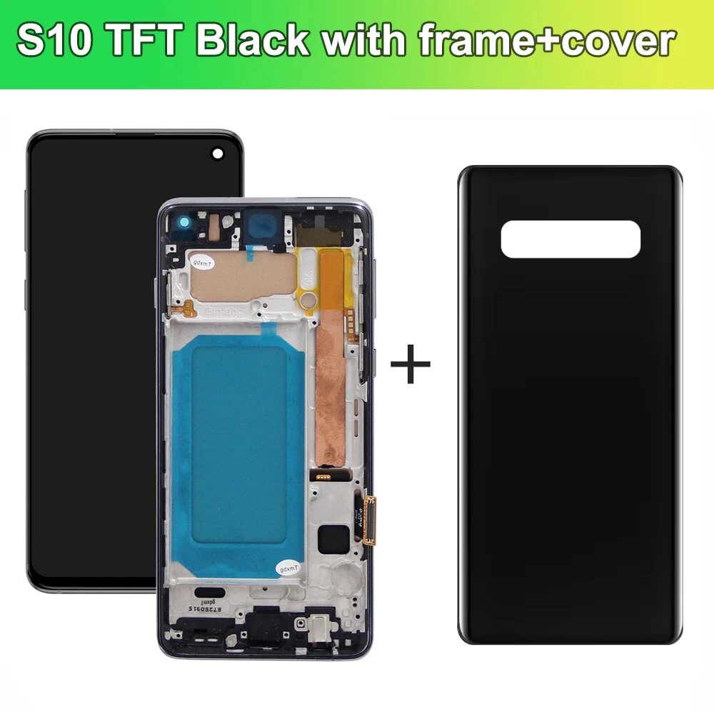 Новый TFT для Samsung S10 G973F/DS ЖК-дисплей, дигитайзер сенсорного экрана, замена S10 black Cover