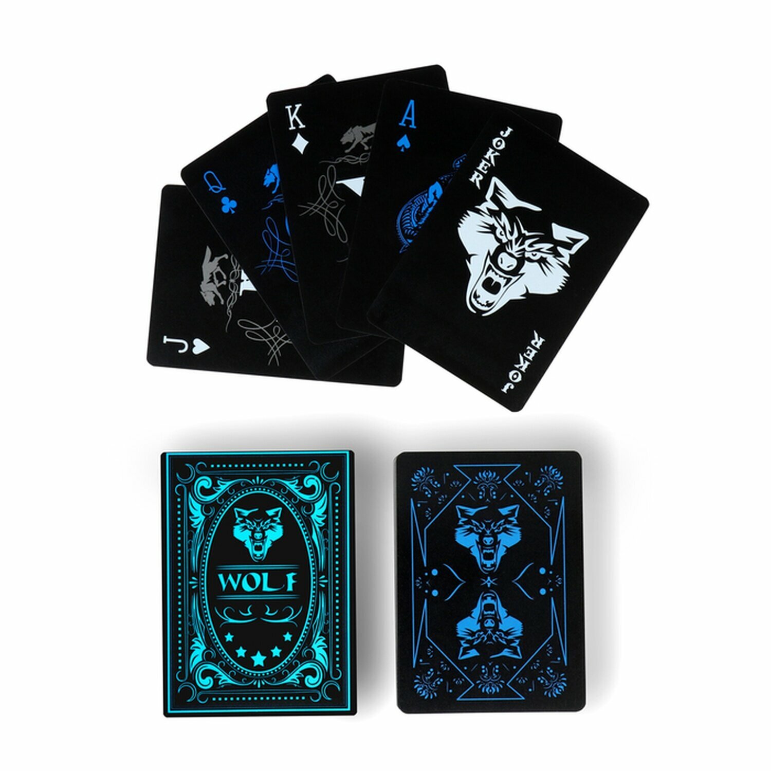 Карты игральные пластиковые "Неон", светящиеся, 8.8 х 6.3 см, 54 штуки