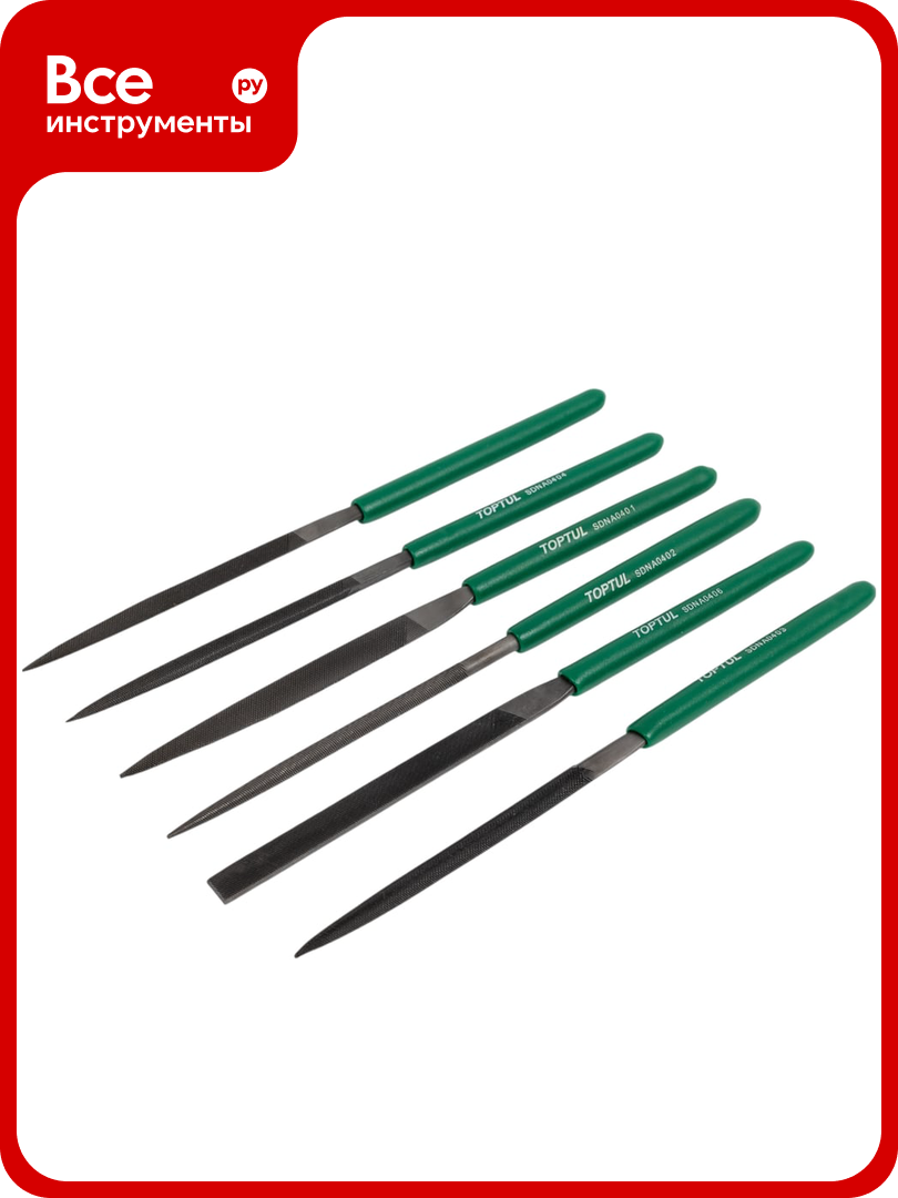 Набор надфилей TOPTUL 6 предметов GNBA0601