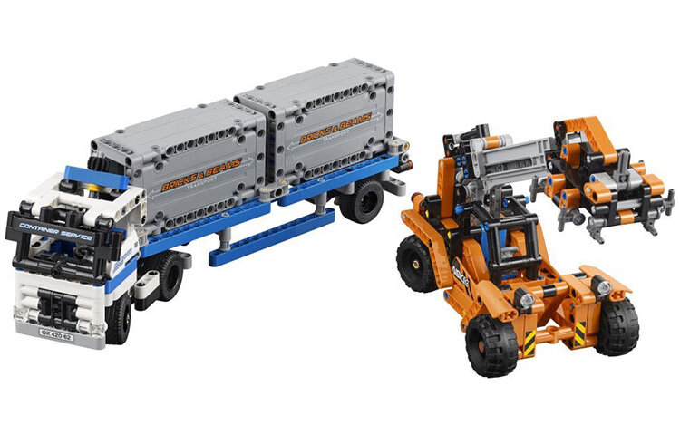 LEGO Technology Mechanical Set Technic, Container Truck And Forklift Building Blocks 631pcs 42062 null