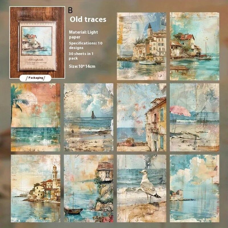30 листов/упаковка, винтажный стиль, материал, бумажный планировщик, ручная работа, сделай сам, бумага для скрапбукинга, дневник, альбом, фоновая бумага, декоративная бумага