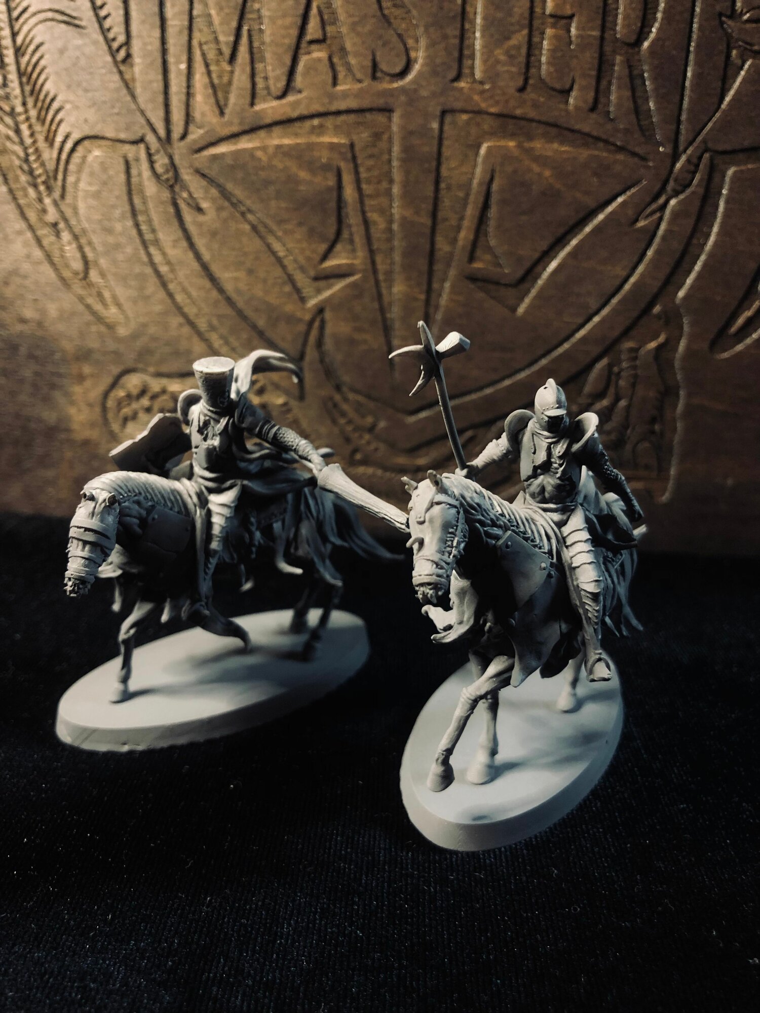 Два мёртвых всадника - Миниатюра для настольных игр DnD, ДнД, Dungeons & Dragons, Pathfinder.