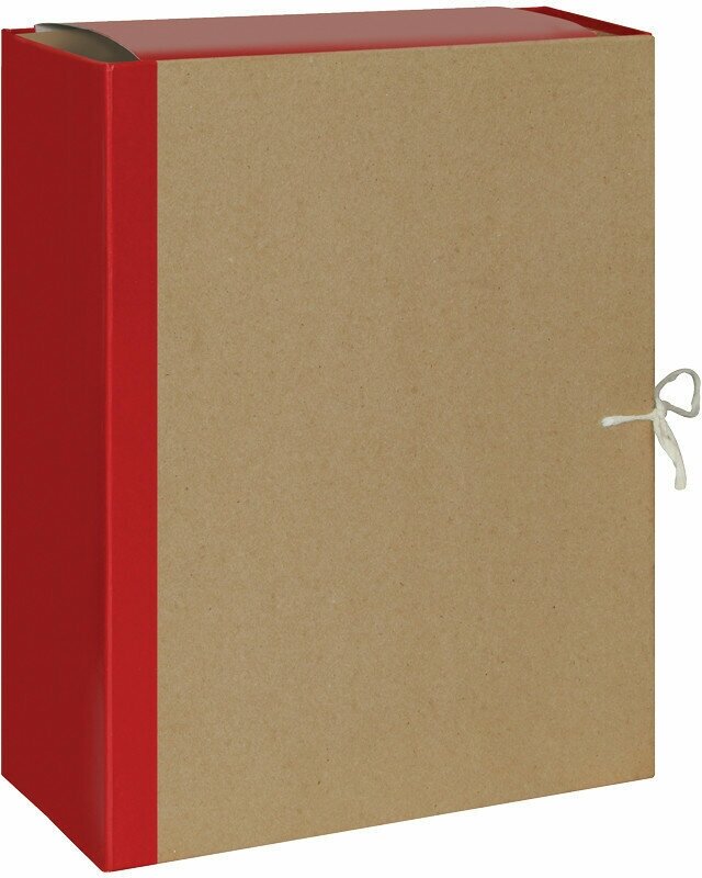 Папка архивная OfficeSpace, крафт/бумвинил, с 4 завязками, ширина корешка 120мм, ассорти, 255994